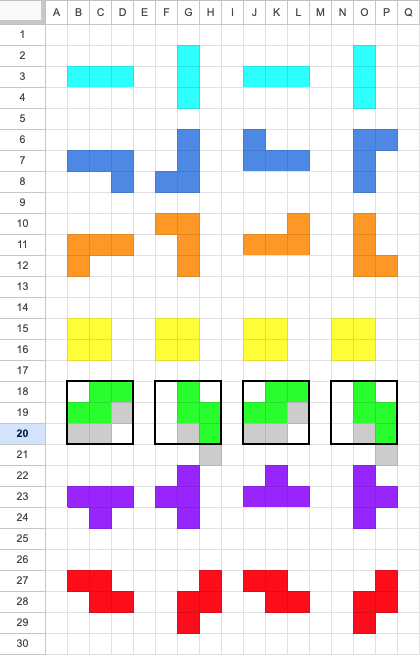 Tetris on Google Sheets – maininformer